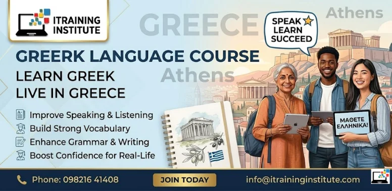 Greek Language Course in Burari | A1–C2 Certification | Training Institute